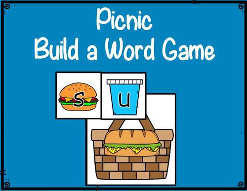 Picnic Themed Build a Short Vowel CVC Word by The Teaching Scene by Maureen