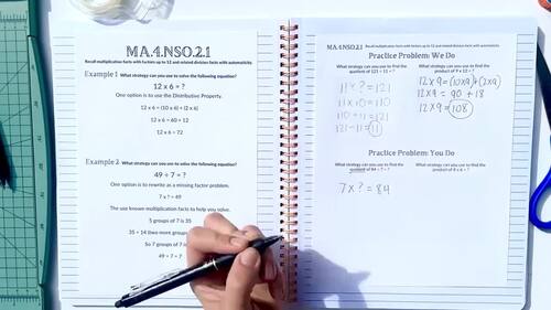 Florida B.E.S.T. Standards 4th Grade Math Journal 4.NSO.2.1 ...