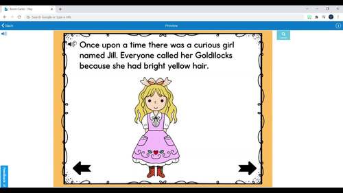 Read Aloud Goldilocks and the Three Bears Boom Cards | TPT