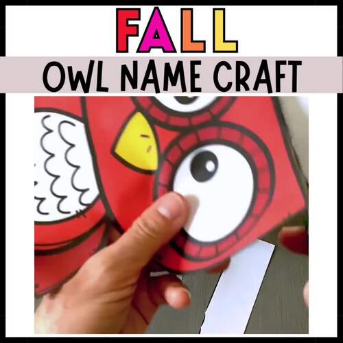 November Crafts | Owl Craft | Fall Name Craft by Create 25 Printables