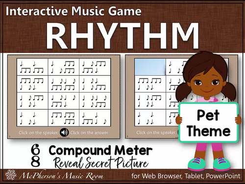 Compound Meter Interactive Rhythm Game {Reveal the Secret Picture Pet}