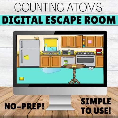 Counting Atoms Escape Room - MS-PS1-1 MS-PS1-5 Chemical Formula ...