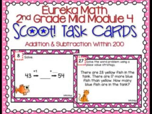 Eureka Math 2nd Grade Mid-Module 4 Review Task/Boom™ Cards Distance ...