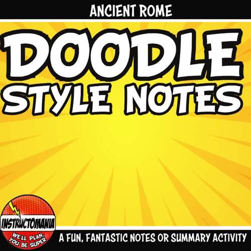 Doodle Style Notes for Ancient Rome Review Graphic Organizer Activity