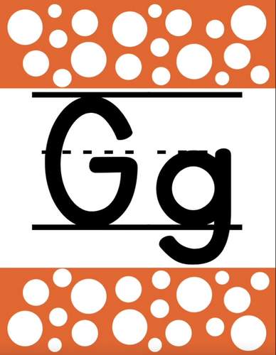 Orange Polka Dot Party Alphabet Posters: Set #2 by Magical Miss Meg