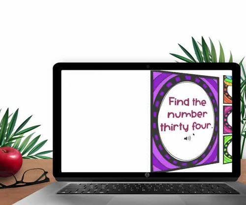 Identifying Numbers 0-50 Boom Cards with Audio - Receptive Number ...