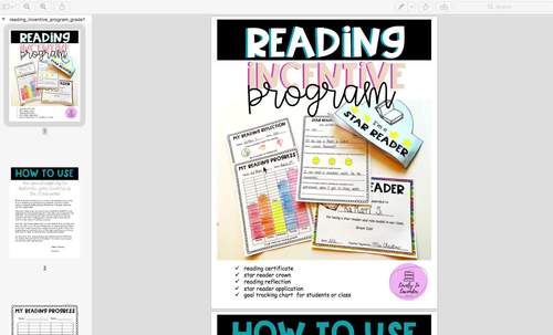 Reading Incentive Program by Lovely In Lavender | TPT
