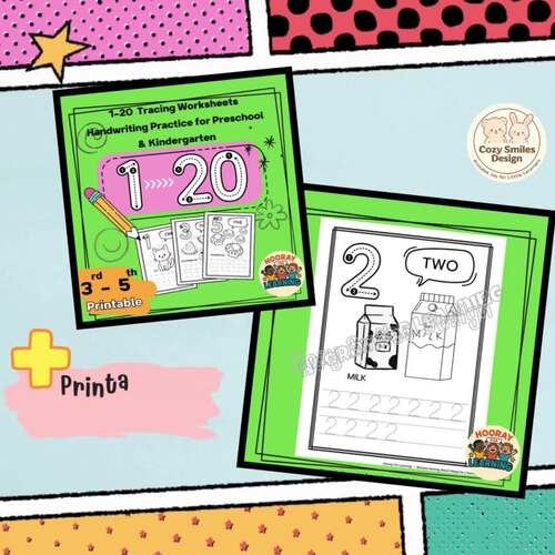 Numbers 1–20 Bundle | Tracing Worksheets + Counting & Matching Games ...
