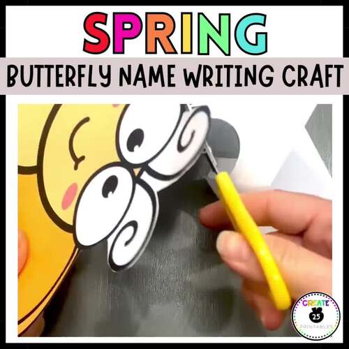 Spring Butterfly Name Craft | Preschool & Kindergarten Name Craft Activity