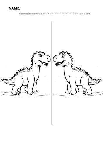 Symmetry with Dinosaurs: Fun Math and Art Coloring Pages for Kids.