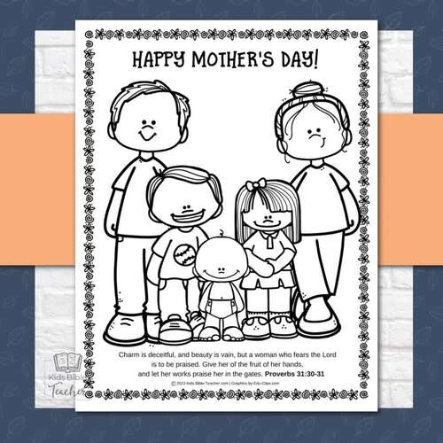 Mothers Day Worksheets Bible Activity Pages for Kids About Bible Mothers