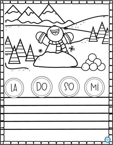 Winter Coloring BUNDLE, Solfege, by TEACH KIDS MUSIC | TPT