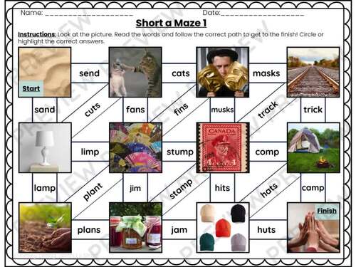 Science of Reading | Upper Elementary | Phonics Mazes | Short a | Real ...