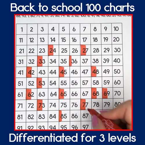 Back to School Hundreds Chart Mystery Pictures by Paula's Primary Classroom