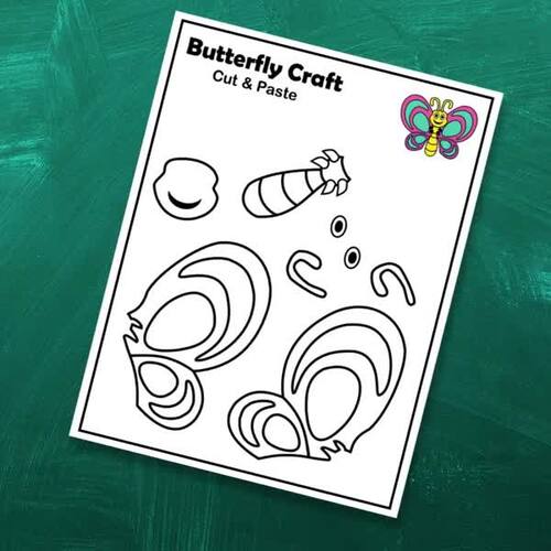 Fluttering Butterfly Craft | Spring Garden & Insects | Cut & Paste Art