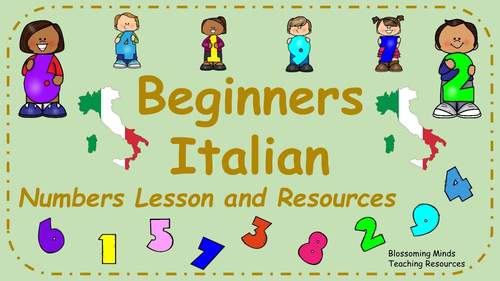 Italian Lesson and Resources: Numbers 1-10 by Blossoming Minds | TPT