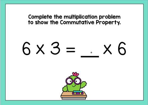 Commutative Property of Multiplication Task Cards Understanding ...