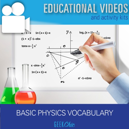 Physical Science Basic Physics Vocabulary Video, PPT, & Digital Task Cards