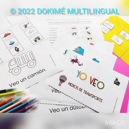 Means of Transport in Spanish! Medios de transporte y contar hasta el 10