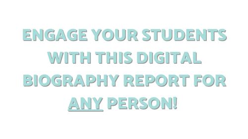 Digital Biography Research Project in Spanish and English by Srta Spanish