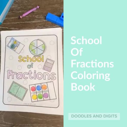 Back to School Fraction Coloring Pages by Doodles and Digits | TPT