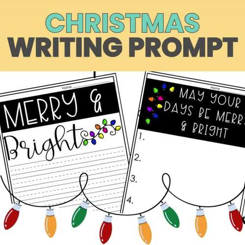 Christmas Writing Prompt Worksheet 2nd 3rd Grade | TPT