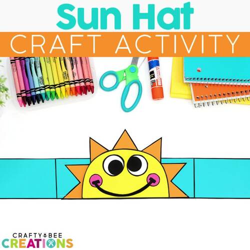Sun Hat Craft Headband Crown Spring Activities Kindergarten Preschool ...