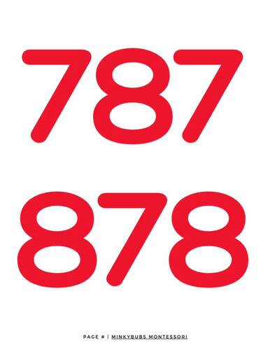 Montessori Cards and Counters Printable inc Cutout Numerals and Counters