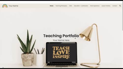 *Retro* Basic Digital Teaching Portfolio | Teacher Portfolio Website