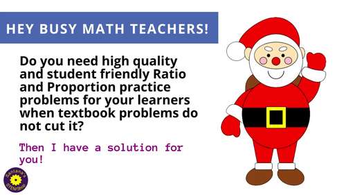 Christmas Coloring Math Activity: Ratios and Proportions Practice Problems