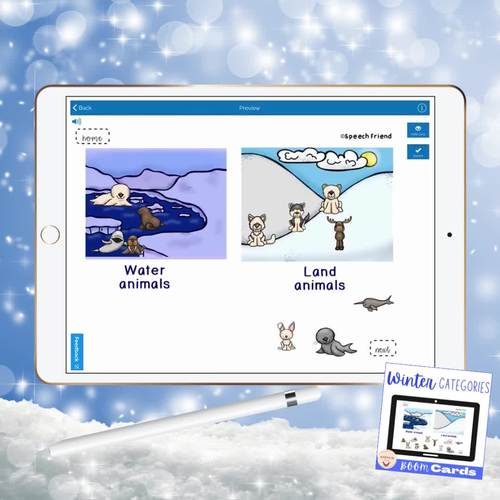 Winter Categories Boom Cards by Speech Friend | TPT
