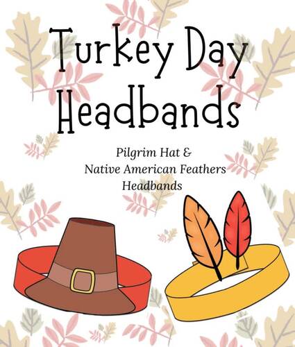 Thanksgiving Turkey Day Headbands - Pilgrim Hat & Feather Headband DIY ...