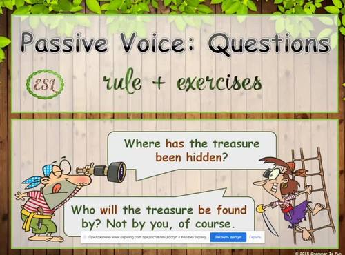 ESL Passive Voice Questions - PowerPoint rule + exercises by Grammar is fun