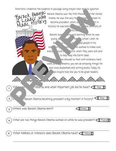 Black Historical Figures Reading Comprehension+Finding Text Evidence ...