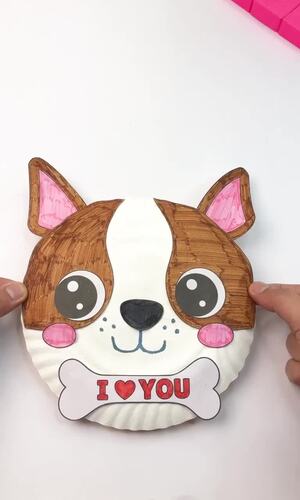 Valentine's Day Activities: Paper Plate Dog Craft | Valentines Day Art ...