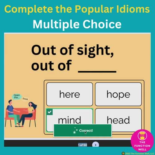 Complete the Idioms - Aphasia, Memory Activity - Adult Skills- Adult ...