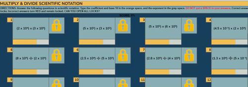Multiply & Divide Scientific Notation Digital and Print Activity