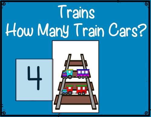 Trains Counting Games: How Many Train Cars? Numerals & Number Words