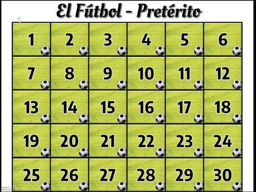 Spanish Preterite Digital Game and Worksheet Juego de Futbol | TPT