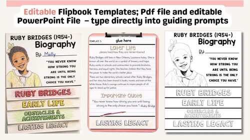 Ruby Bridges Biography Project Research Report Templates Civil Rights ...