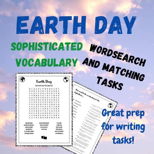 Earth Day Word Search | Sophisticated Vocabulary | Grades 9-12 | TpT
