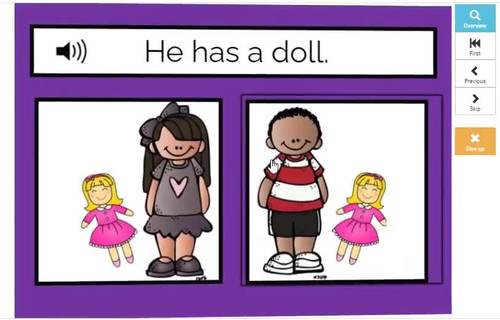 Personal Pronoun He She BOOM CARDS™ by One Of A Kind Kids | TPT
