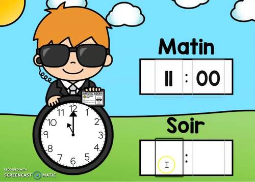 Lire l'heure french telling time Boom Cards by Madame Soleil | TPT
