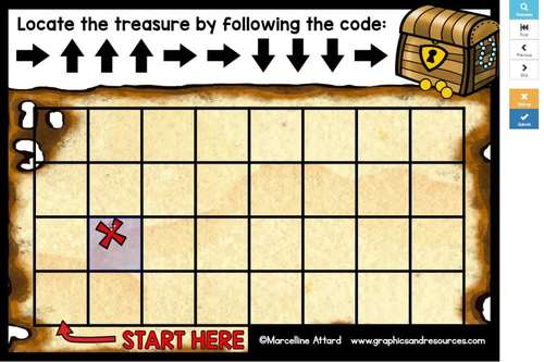 BOOM CARDS PIRATE TREASURE HUNT MATH & TECHNOLOGY CODING ACTIVITY ...