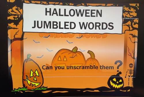Halloween Jumbled Words PowerPoint Game | No Prep Fun Word Scramble ...