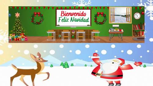Christmas Theme Google Classroom animated headers banners by ZaryLearns