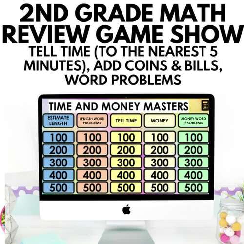 Telling Time and Money Word Problems 2nd Grade Math Review PowerPoint ...