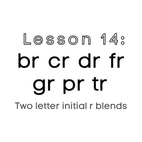 Orton Gillingham Phonics Level 2: Units 14-16, Initial R blends, & Misc ...