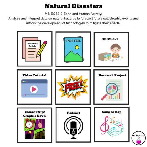 Natural Disasters: Choice Board (MS-ESS3-2) by Dr B Science | TPT