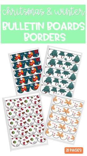 Christmas & Winter Bulletin Board Borders - Classroom Decor | TPT